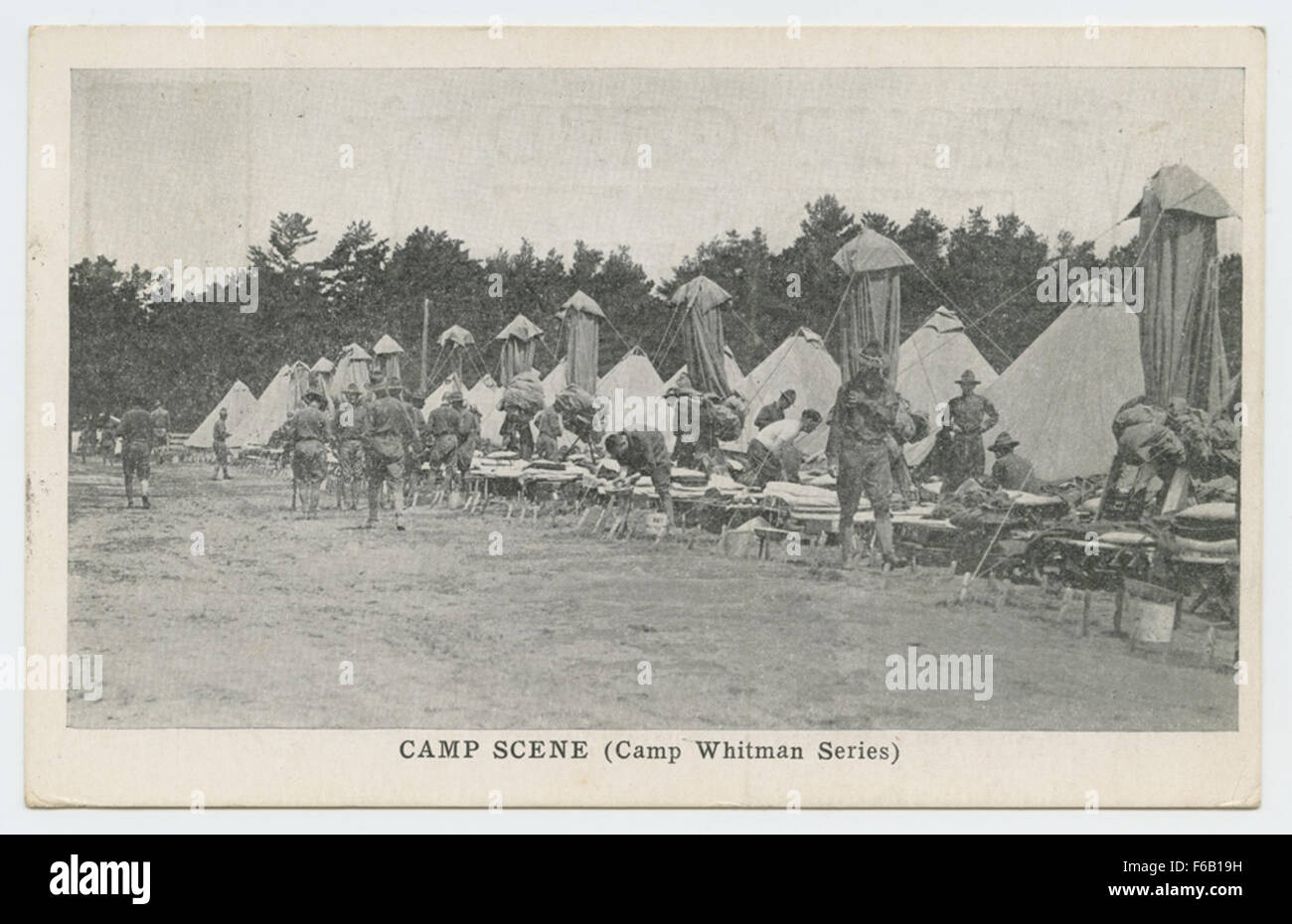This real photo postcard (RPPC) from the Camp Whitman series depicts a ...