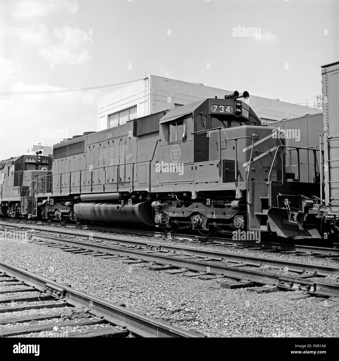 A photograph of Missouri Pacific Diesel Electric Road Switcher No. 734 ...