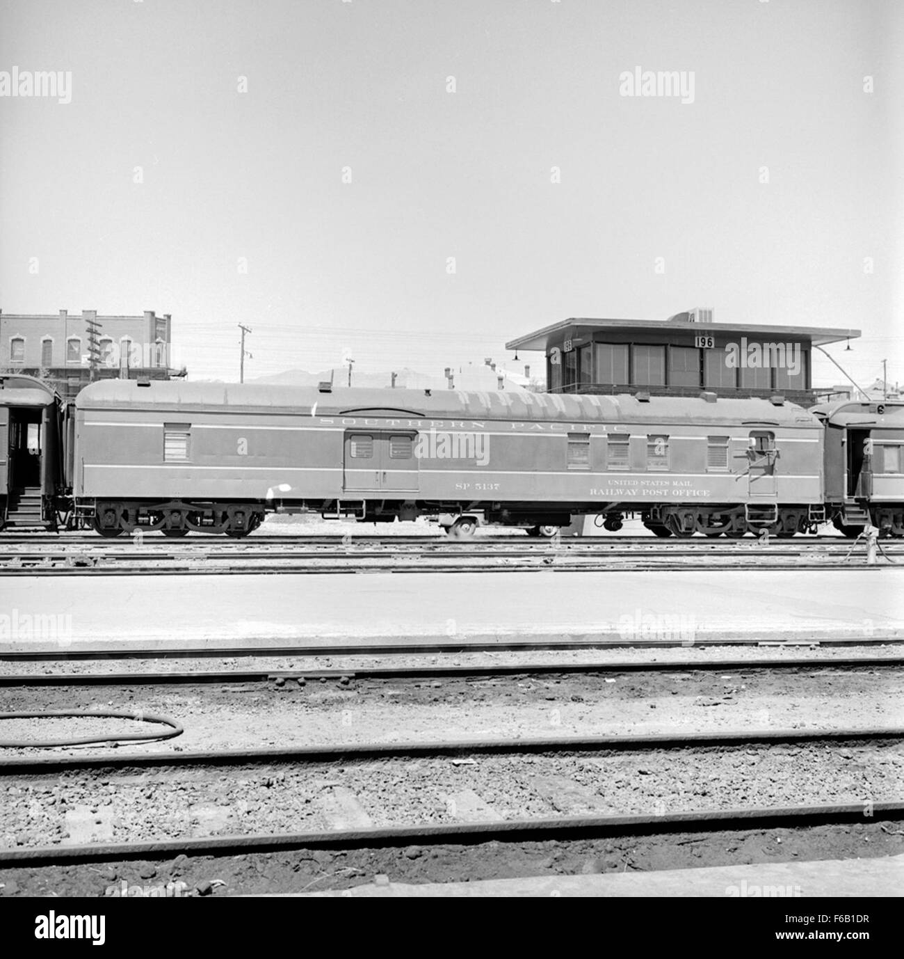 A photograph of Southern Pacific Railroad Post Office and Baggage Car ...