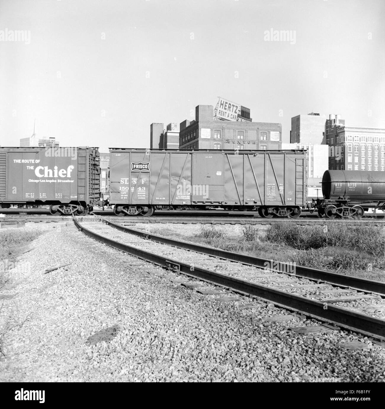 This photograph captures the St. Louis-San Francisco Railway Box Car No ...