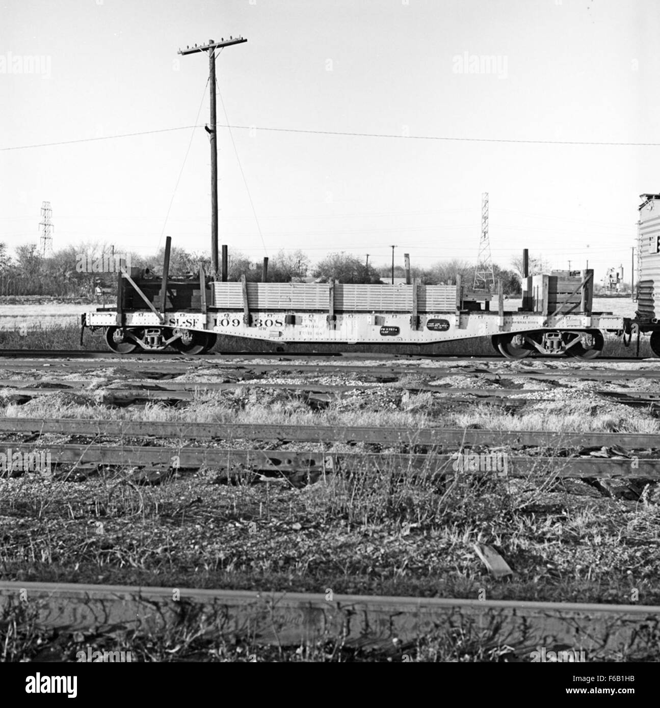 St. Louis-San Francisco Maintenance of Way (MOW) Flat Car No. 109308 is ...