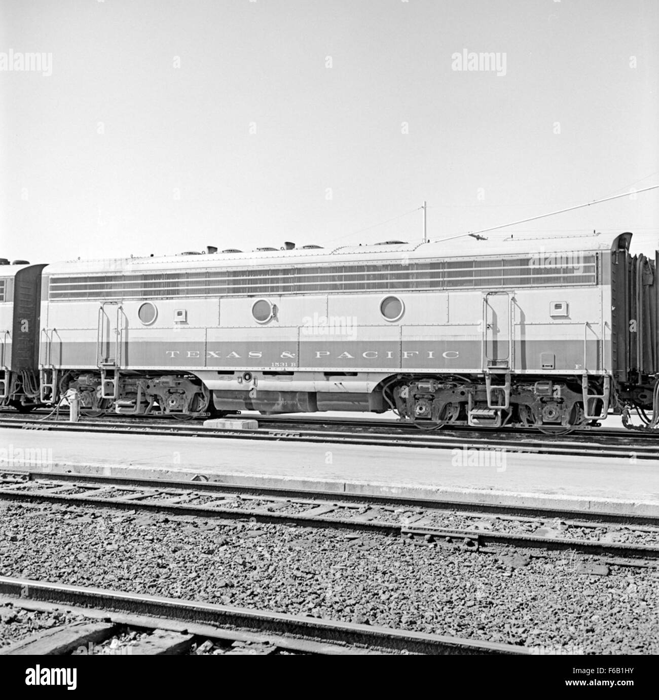 Diesel electric freight locomotive Black and White Stock Photos ...