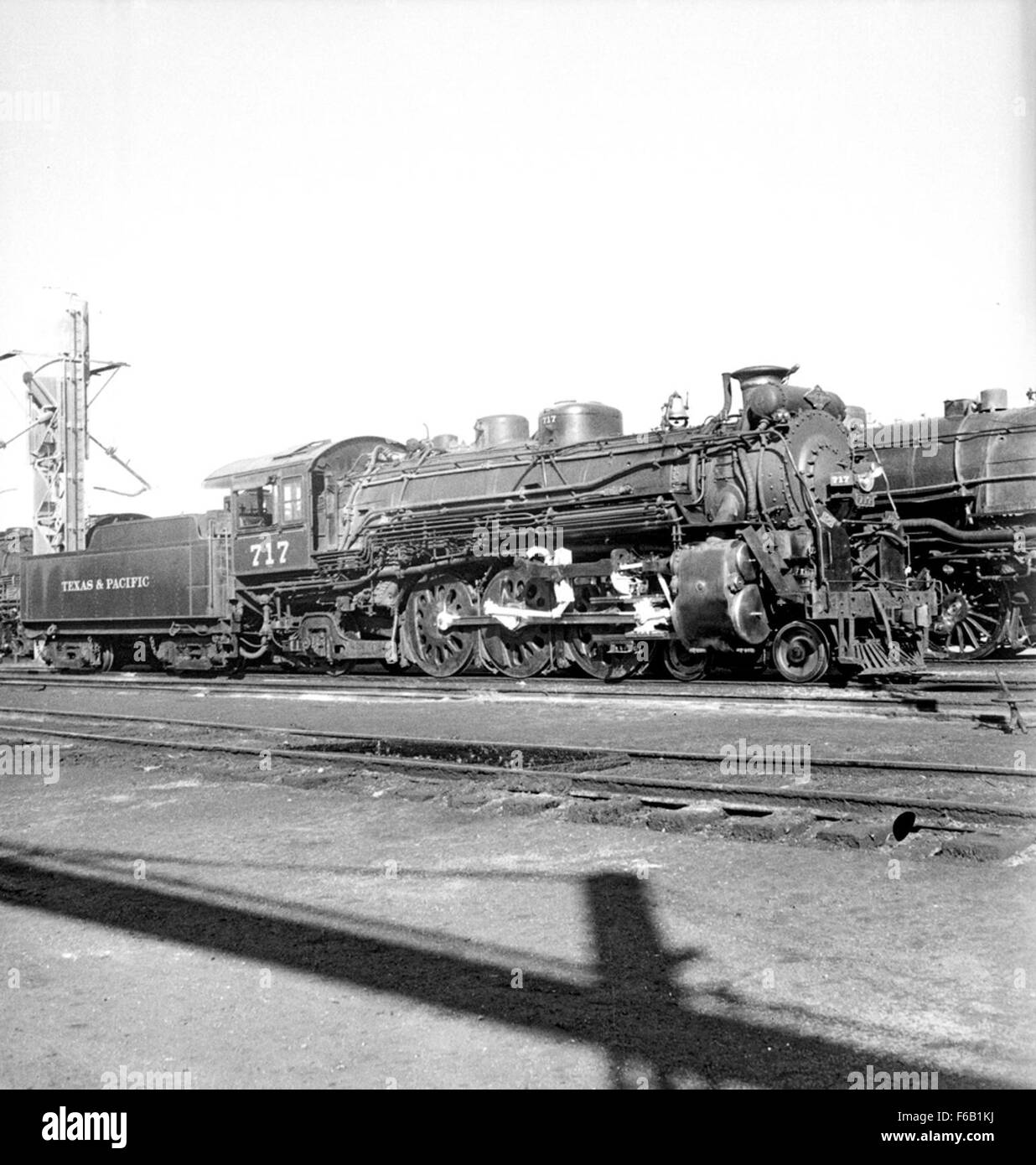 The Texas & Pacific Locomotive No. 717, built by ALCO, is shown with ...