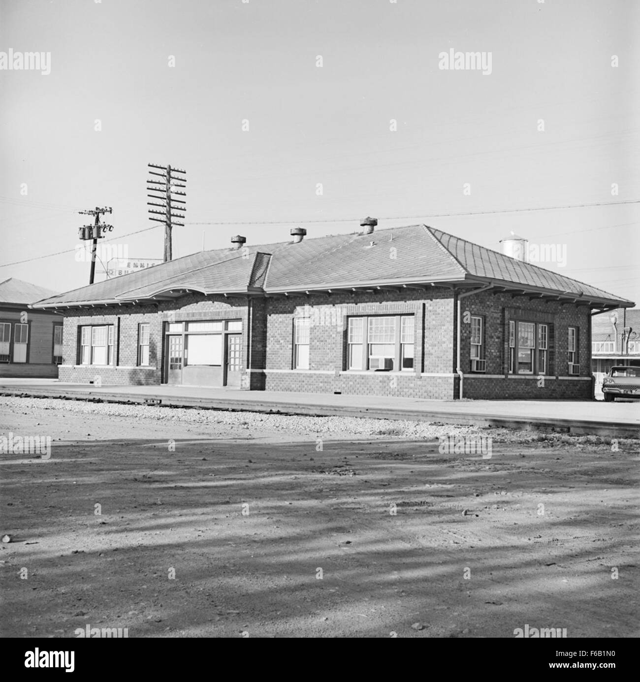 This photograph captures the Southern Pacific Passenger Station in ...