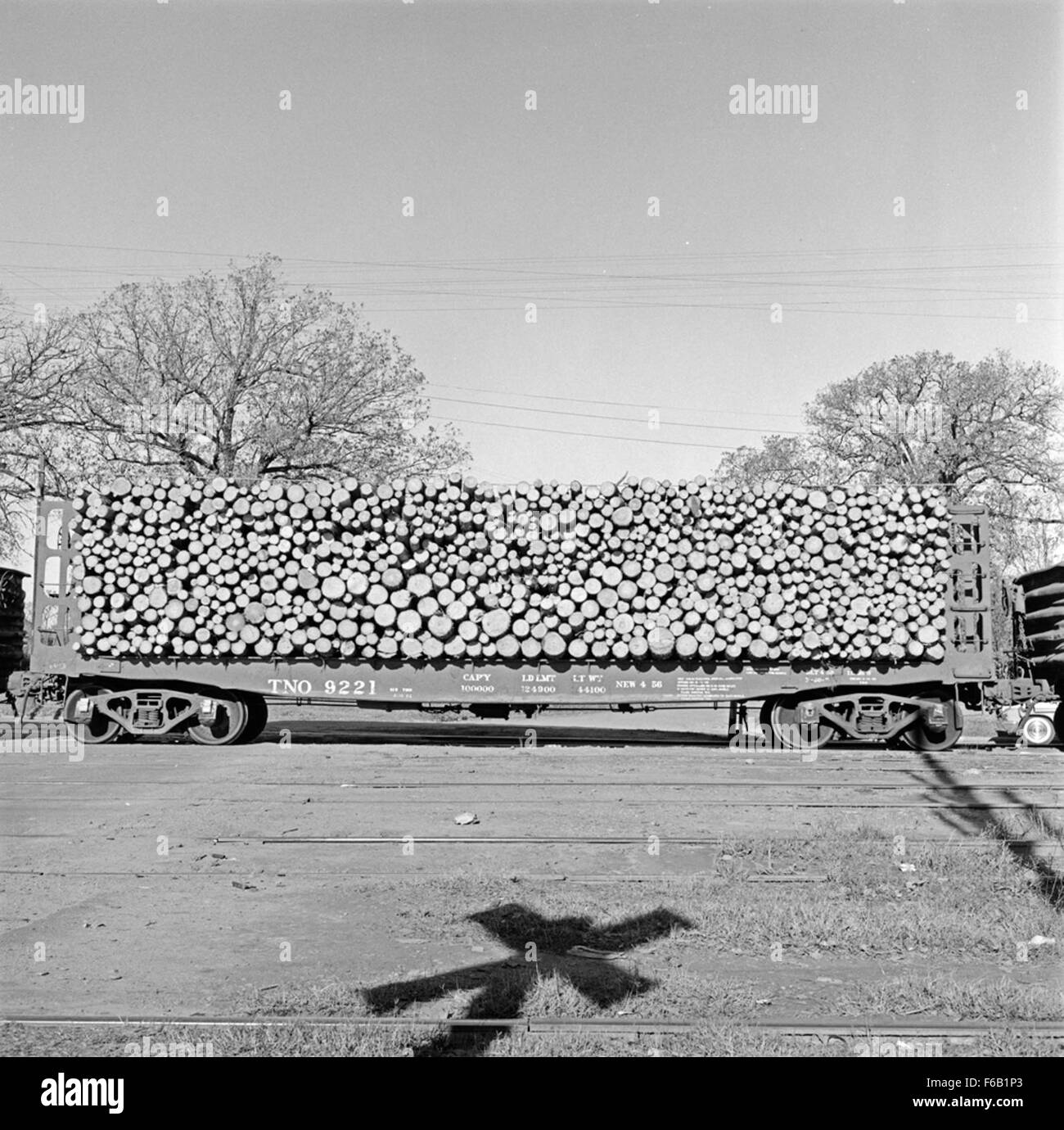 Southern Pacific Railroad’s 50 Ton Pulpwood Flat Car No. 9221, part of ...