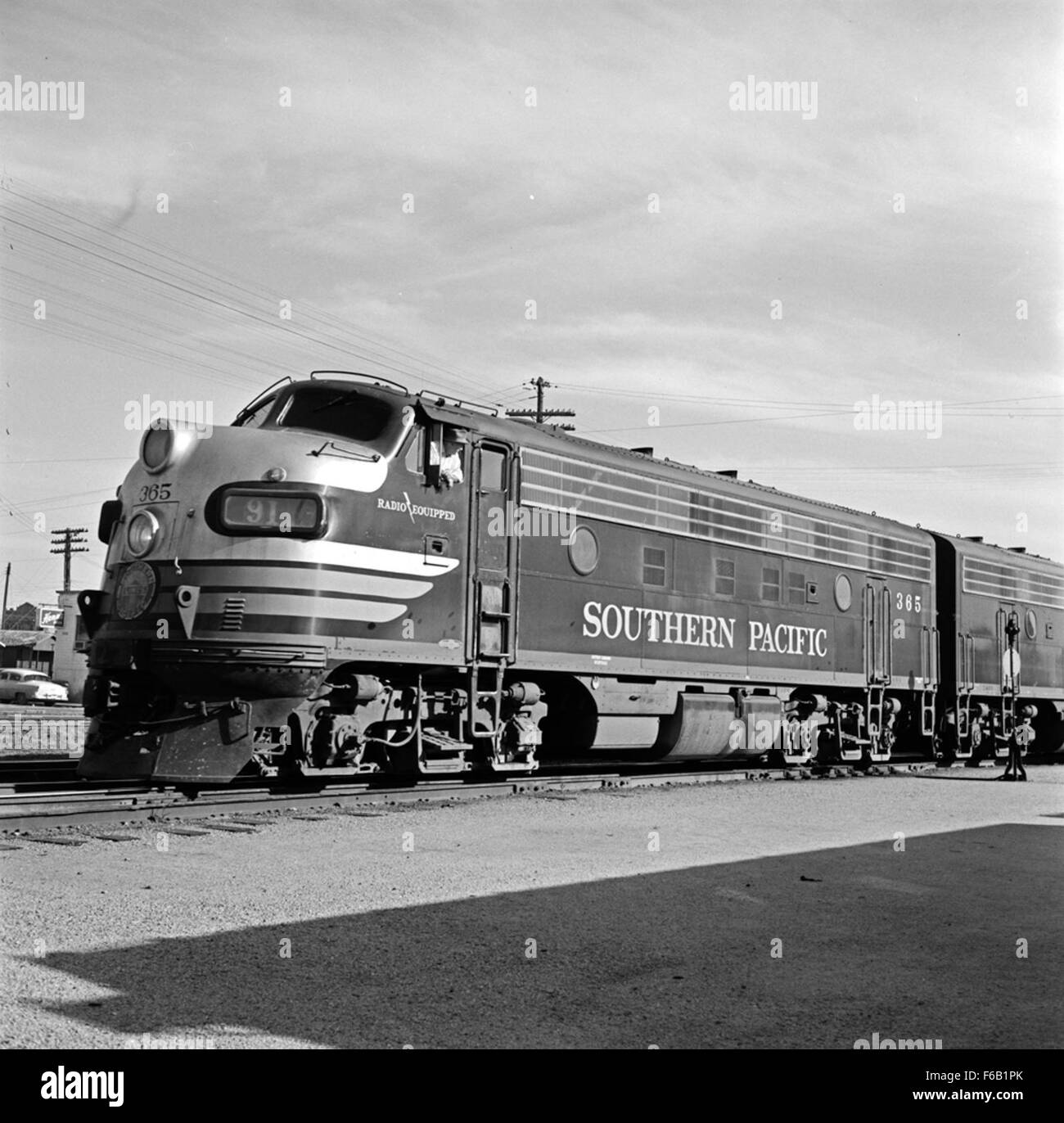 This image captures the Southern Pacific Diesel Electric Freight ...