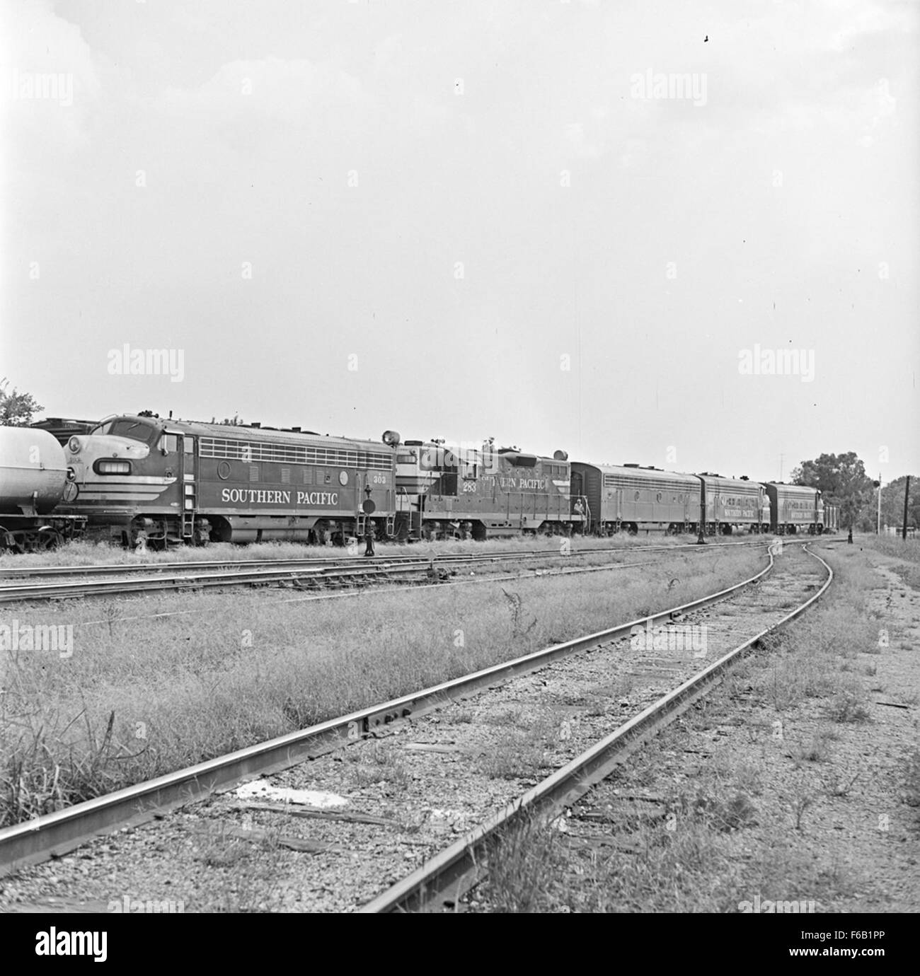 Southern Pacific diesel-electric freight locomotives Nos. 303, 283, and ...