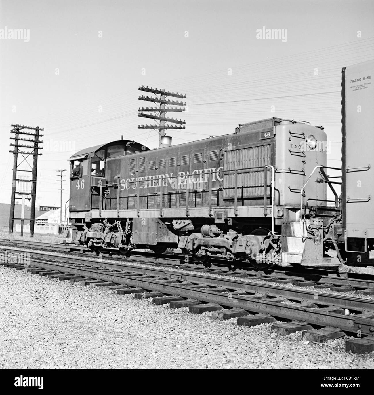 American diesel locomotive in museum Black and White Stock Photos ...