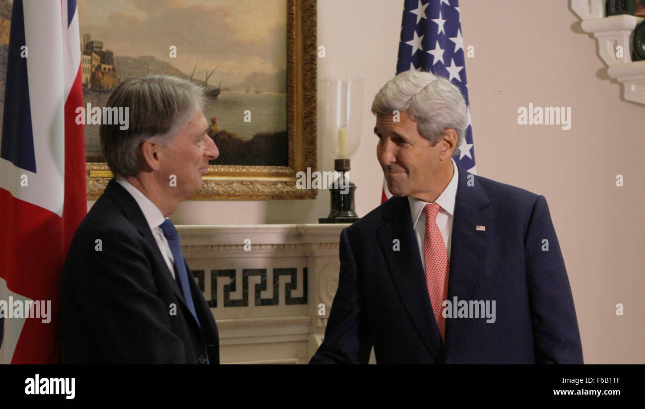 Secretary Kerry Shakes Hands With British Foreign Secretary Hammond ...