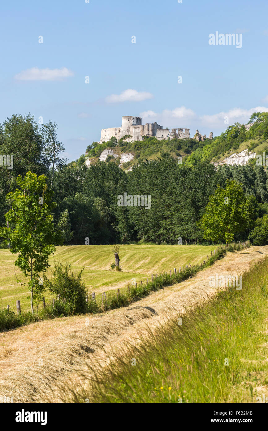Chateau Gaillard, a ruined medieval castle built by king Richard I, Les ...