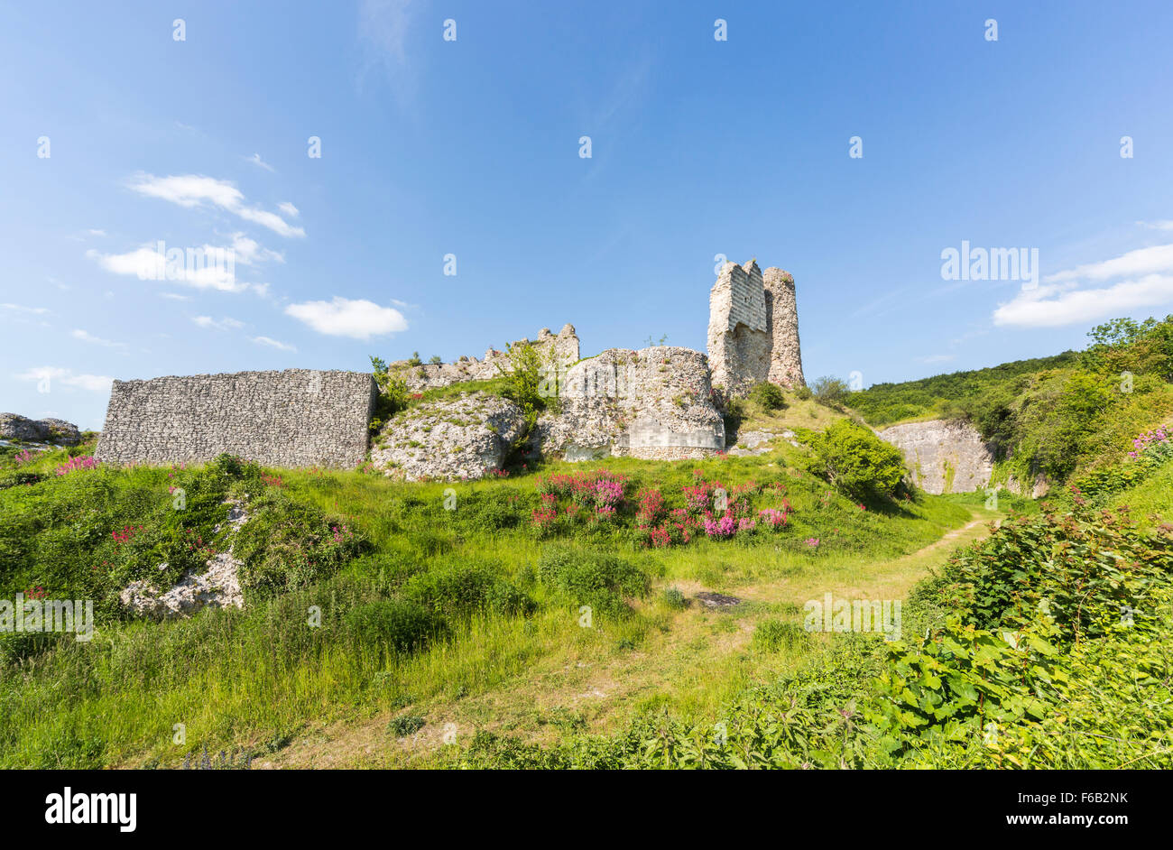 Chateau Gaillard, a ruined medieval castle built by king Richard I, Les ...