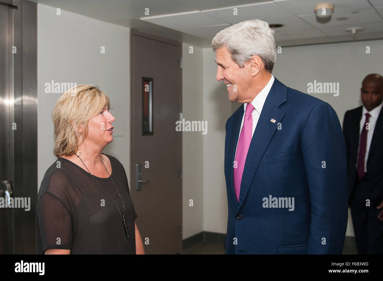 Secretary Kerry is Greeted by Anchorage Museum Director Decker at ...