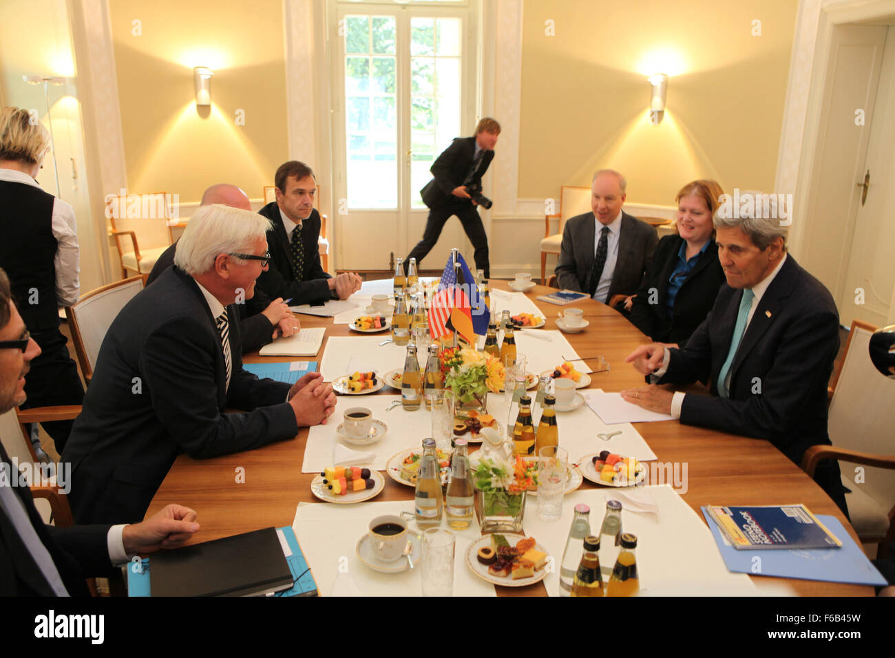 Secretary Kerry Meets With German Foreign Minister Steinmeier Stock ...