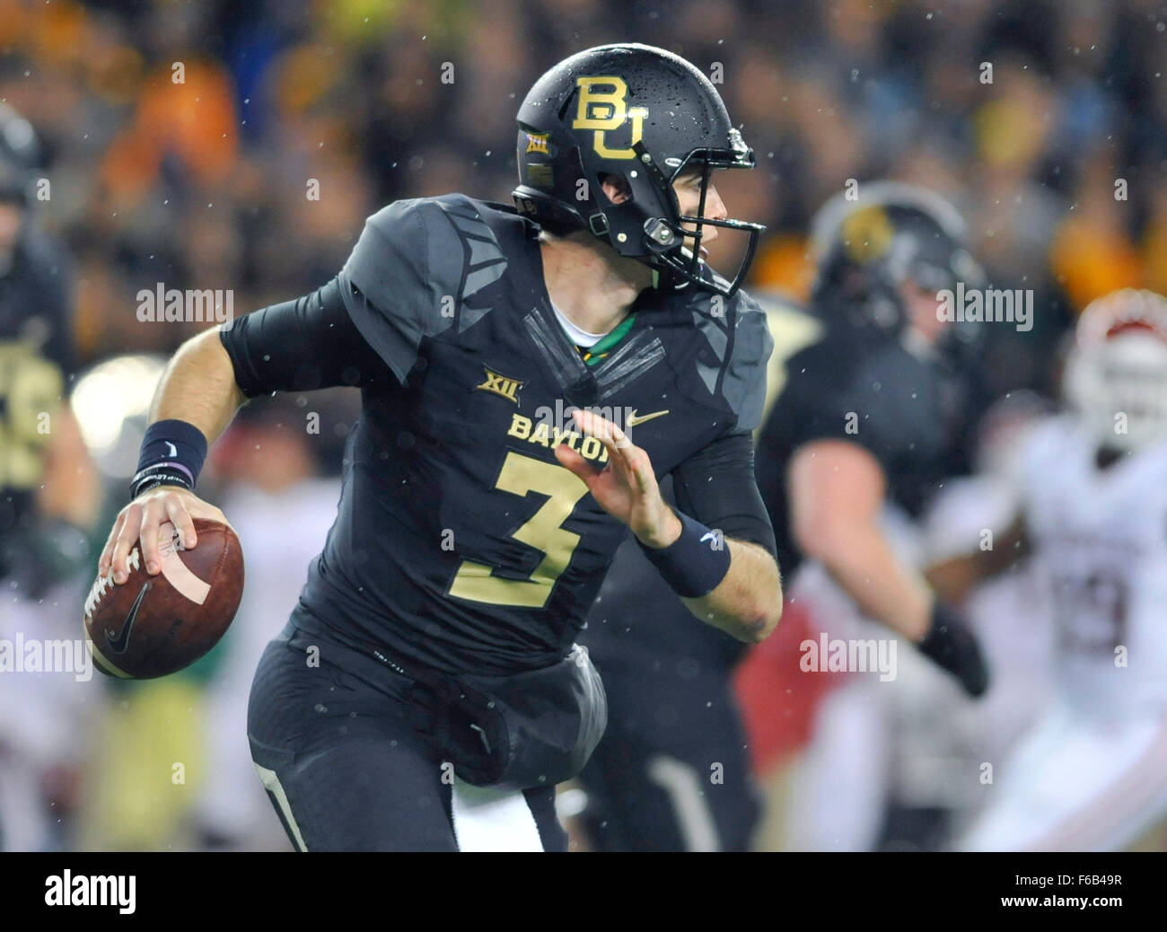 Waco, TX, USA. 14th Nov, 2015. Baylor quarterback Jarrett Stidham (3 ...