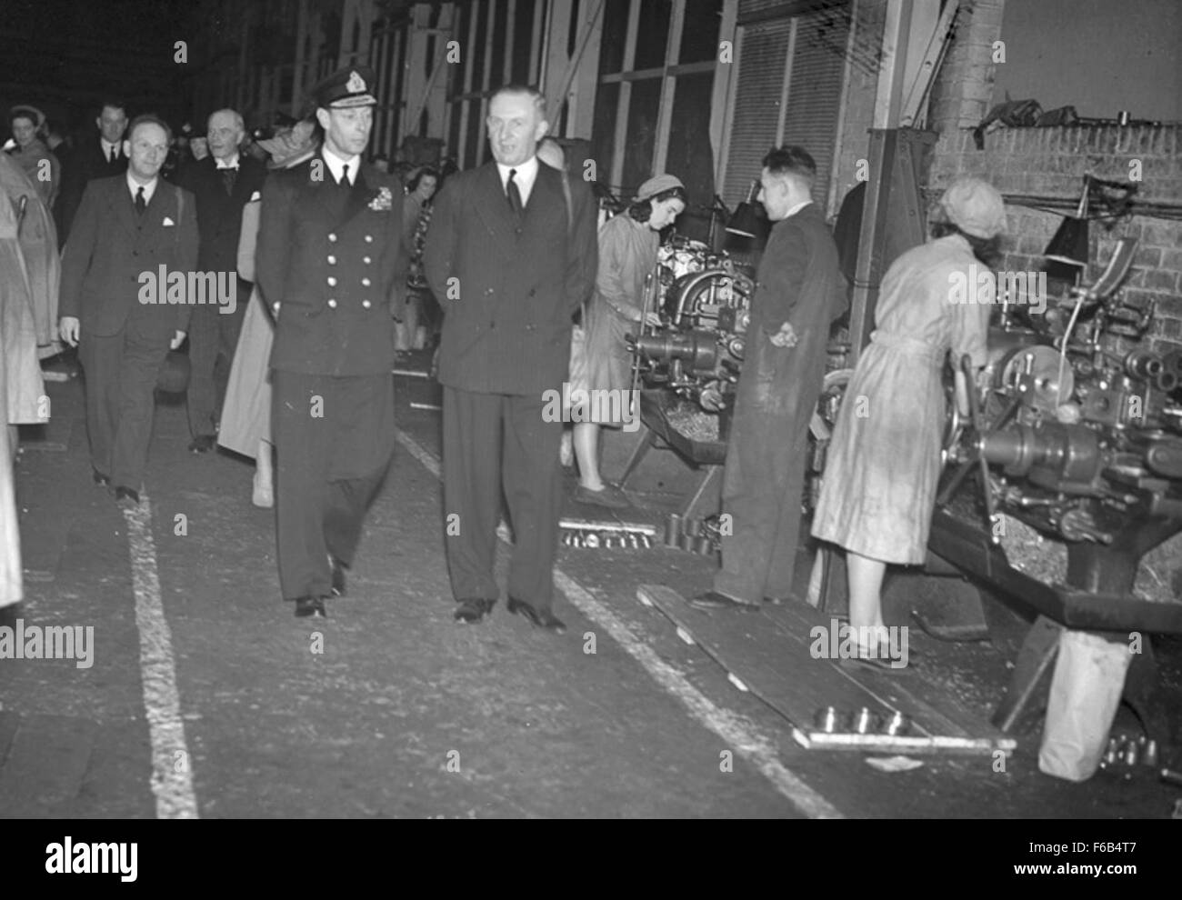 King George VI visited the Elswick Works in Newcastle upon Tyne during ...