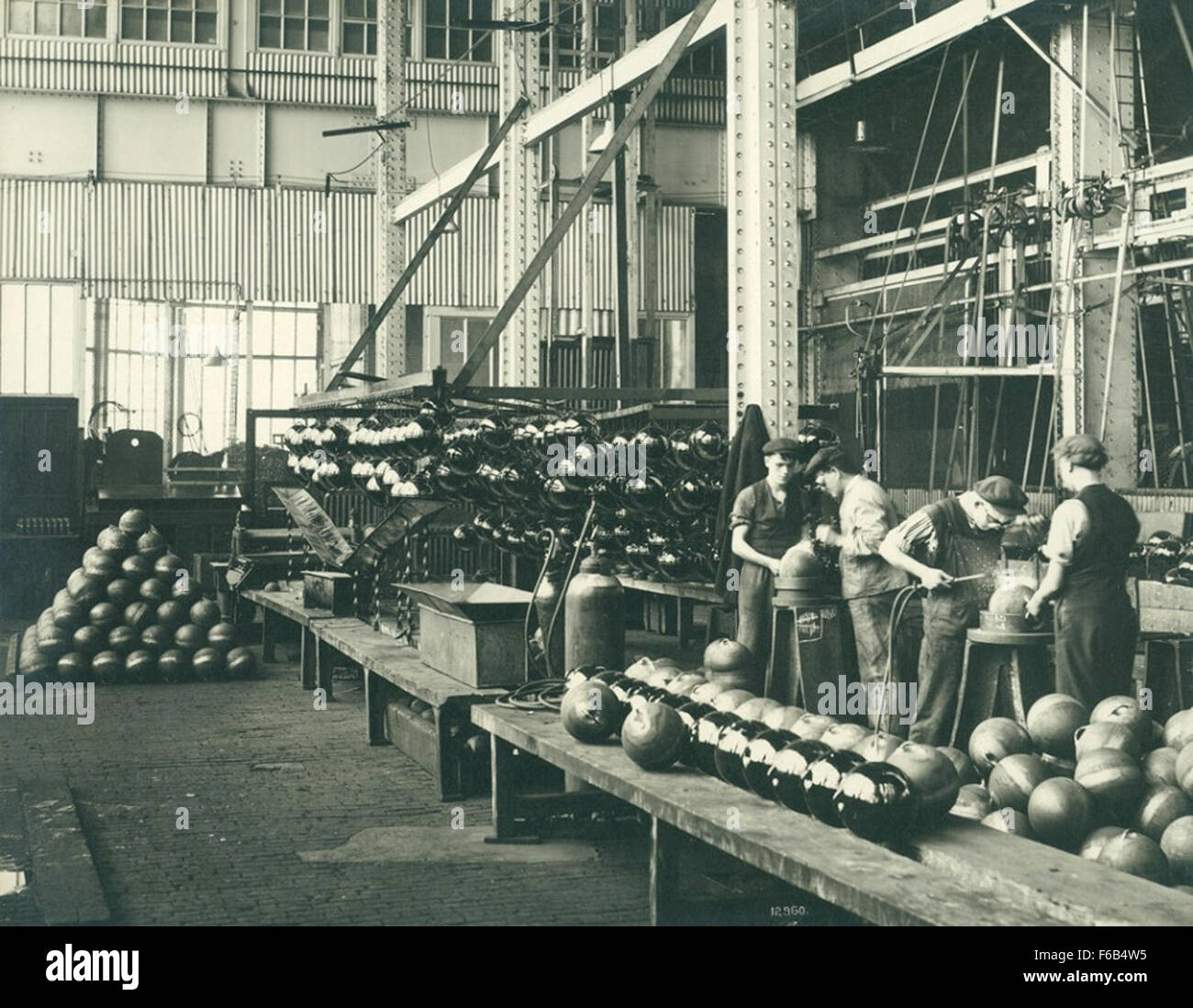 The photograph from c1931 captures a scene from Elswick Works, a key ...