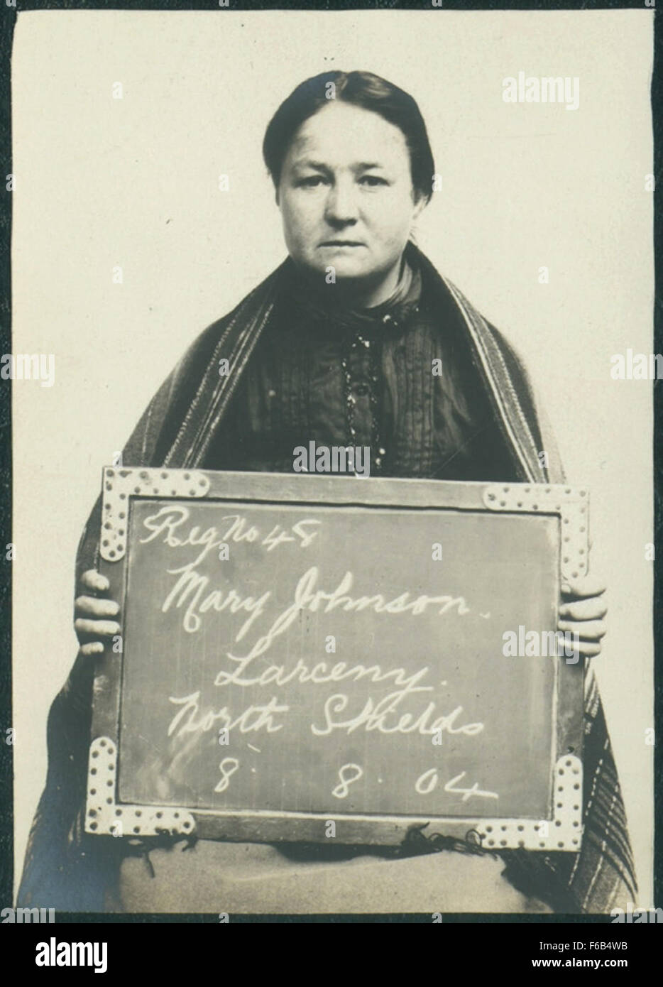 This criminal mug shot of Mary Johnson, taken at the North Shields ...