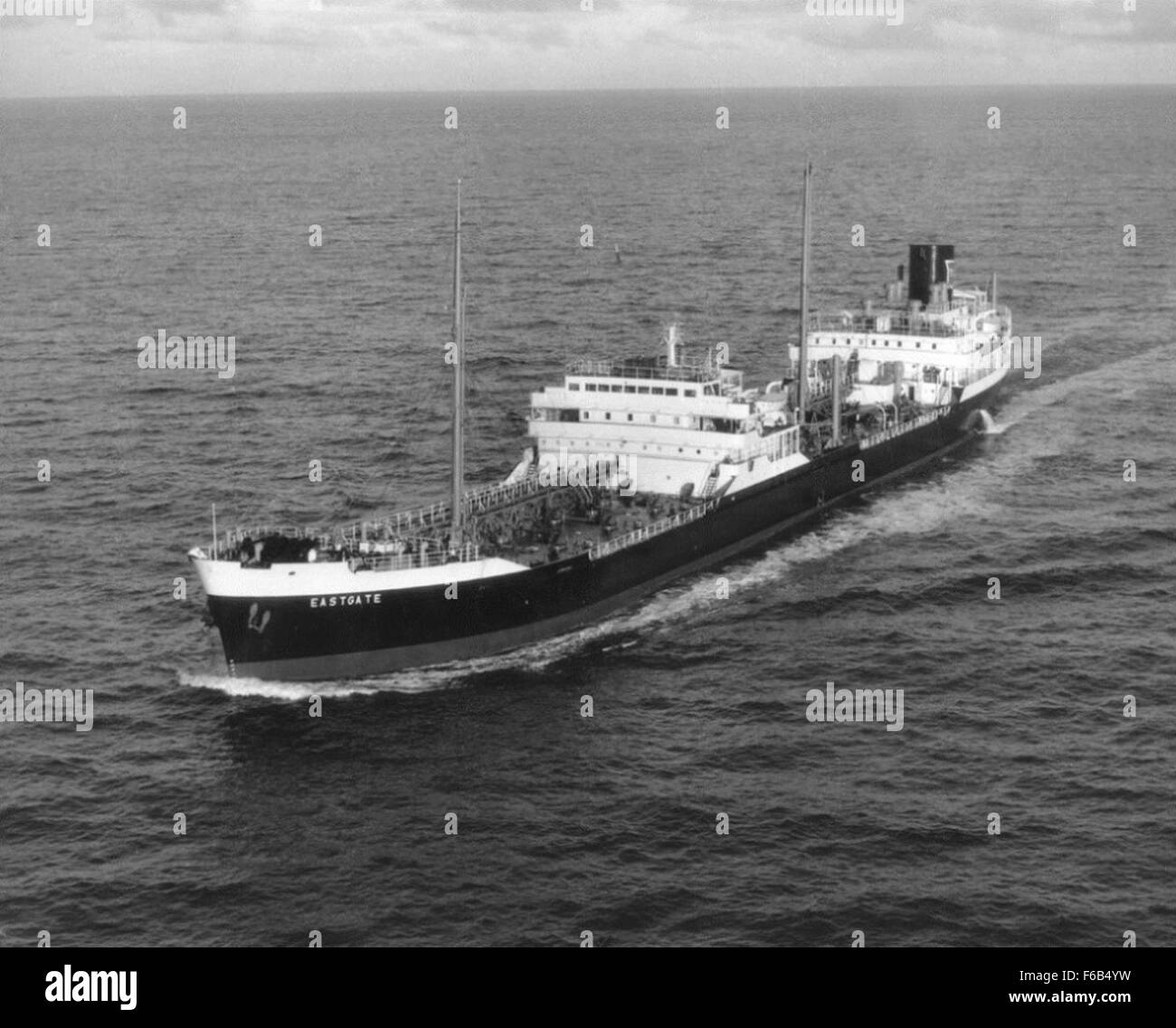 Old tanker ship Black and White Stock Photos & Images - Alamy