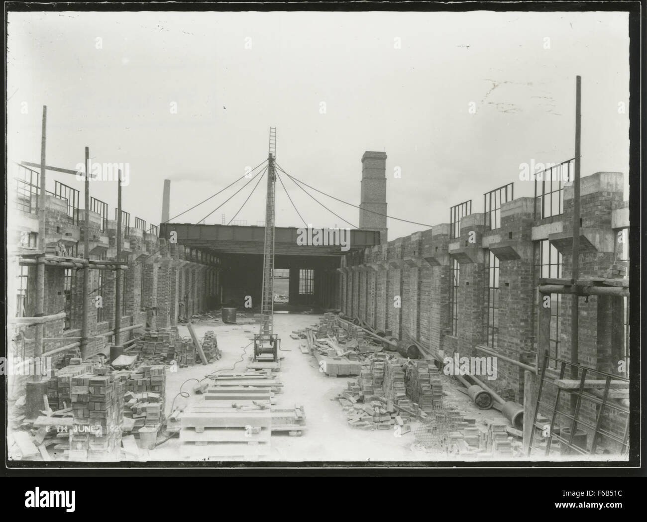 This photograph from June 6, 1920, captures the construction of ...