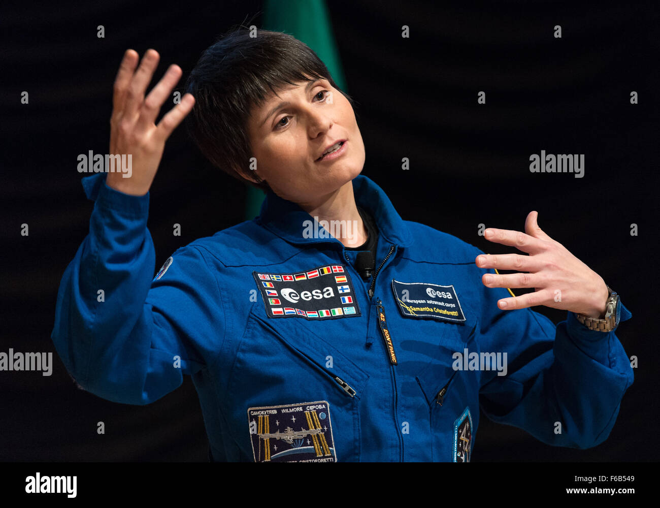Astronaut Samantha Cristoforetti of ESA (European Space Agency) speaks about her time aboard the ...