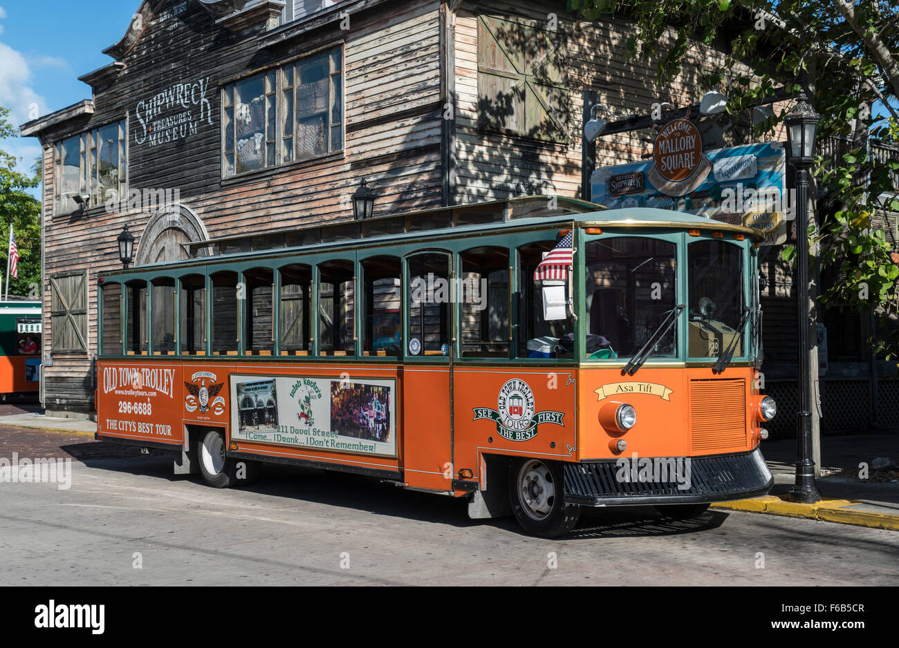 Old Town Trolley tourist Bus Stock Photo - Alamy