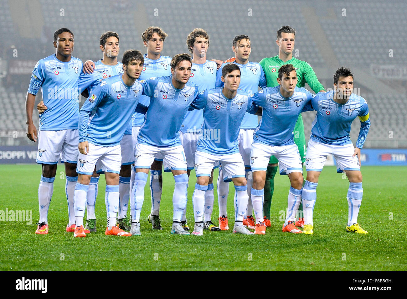 Turin, Italy. 14th Nov, 2015. Starting eleven of SS Lazio during the ...