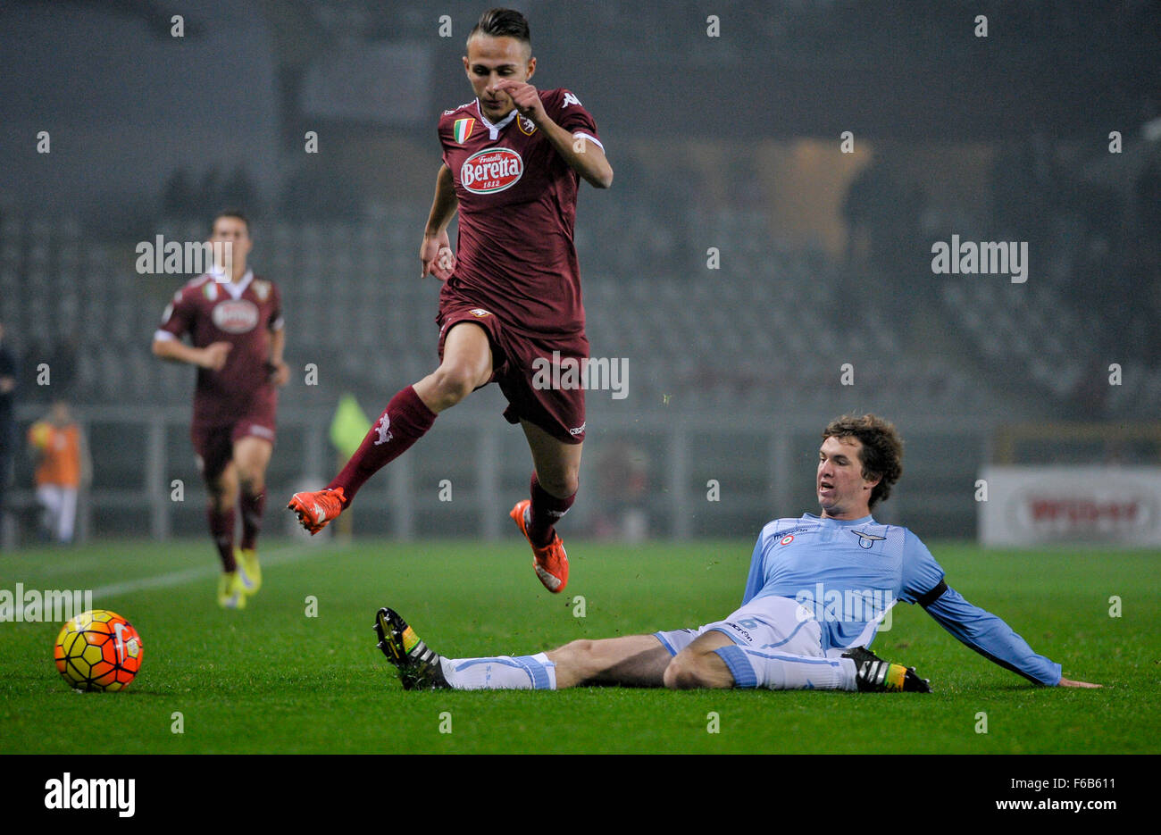 Turin, Italy. 14th Nov, 2015. Simone Edera (left) and Francesco Saverio ...