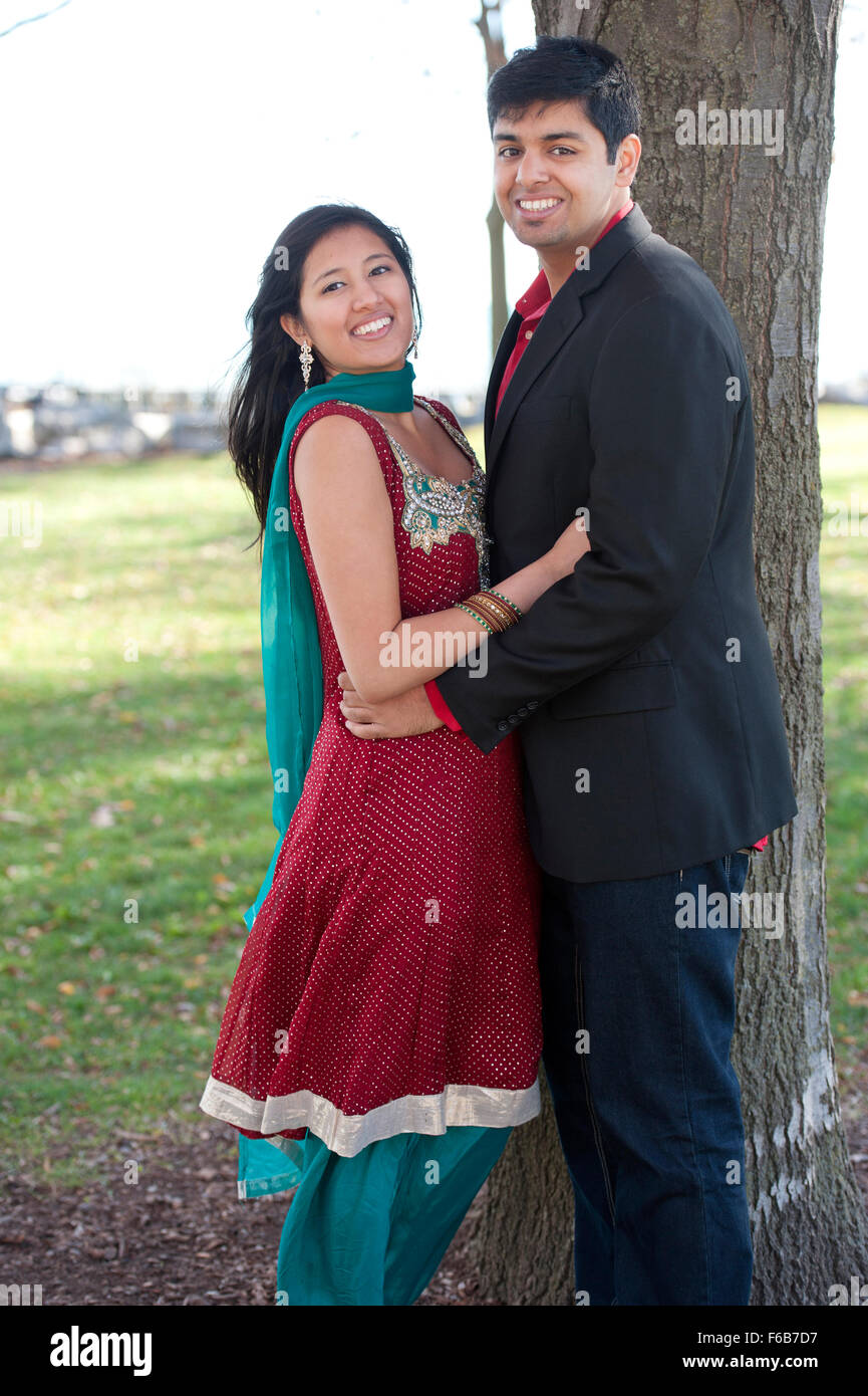 Young Happy Indian Couple Stock Photo - Alamy