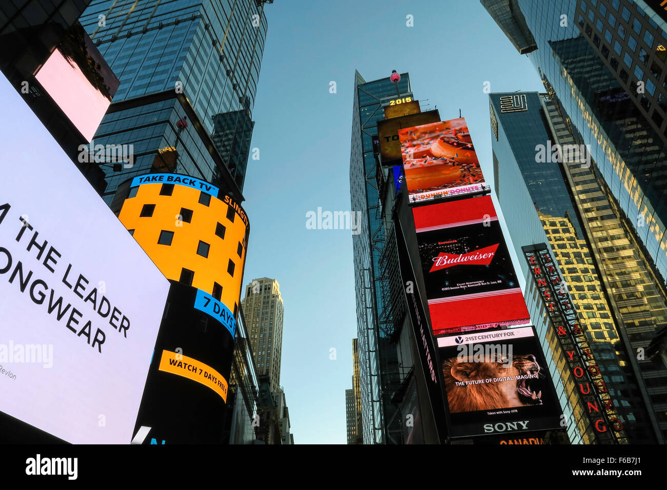 Times Square Advertising and Buildings, NYC Stock Photo - Alamy