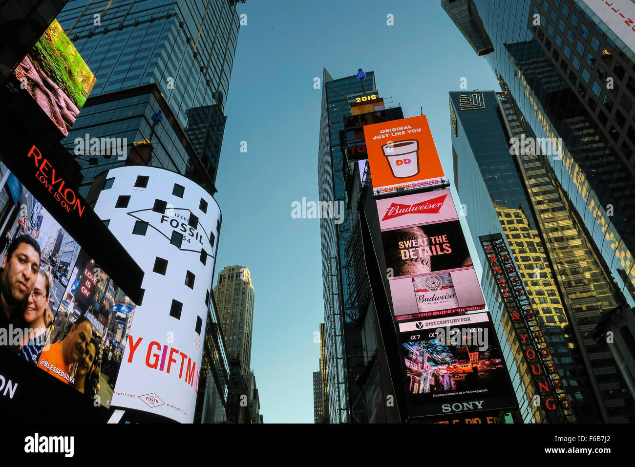 Times Square Advertising and Buildings, NYC Stock Photo - Alamy