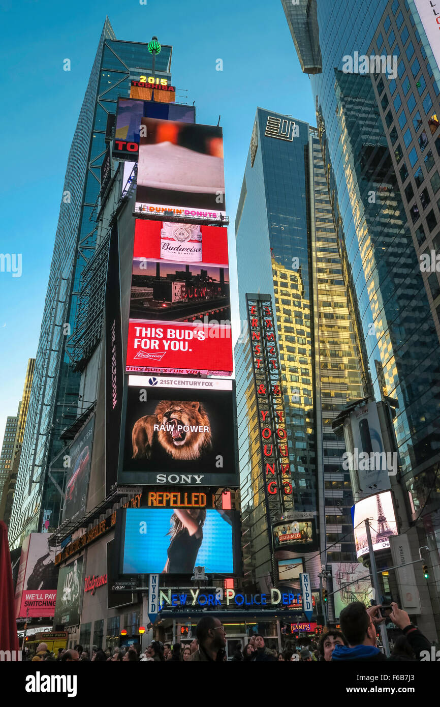 Times Square Advertising and Buildings, NYC Stock Photo - Alamy