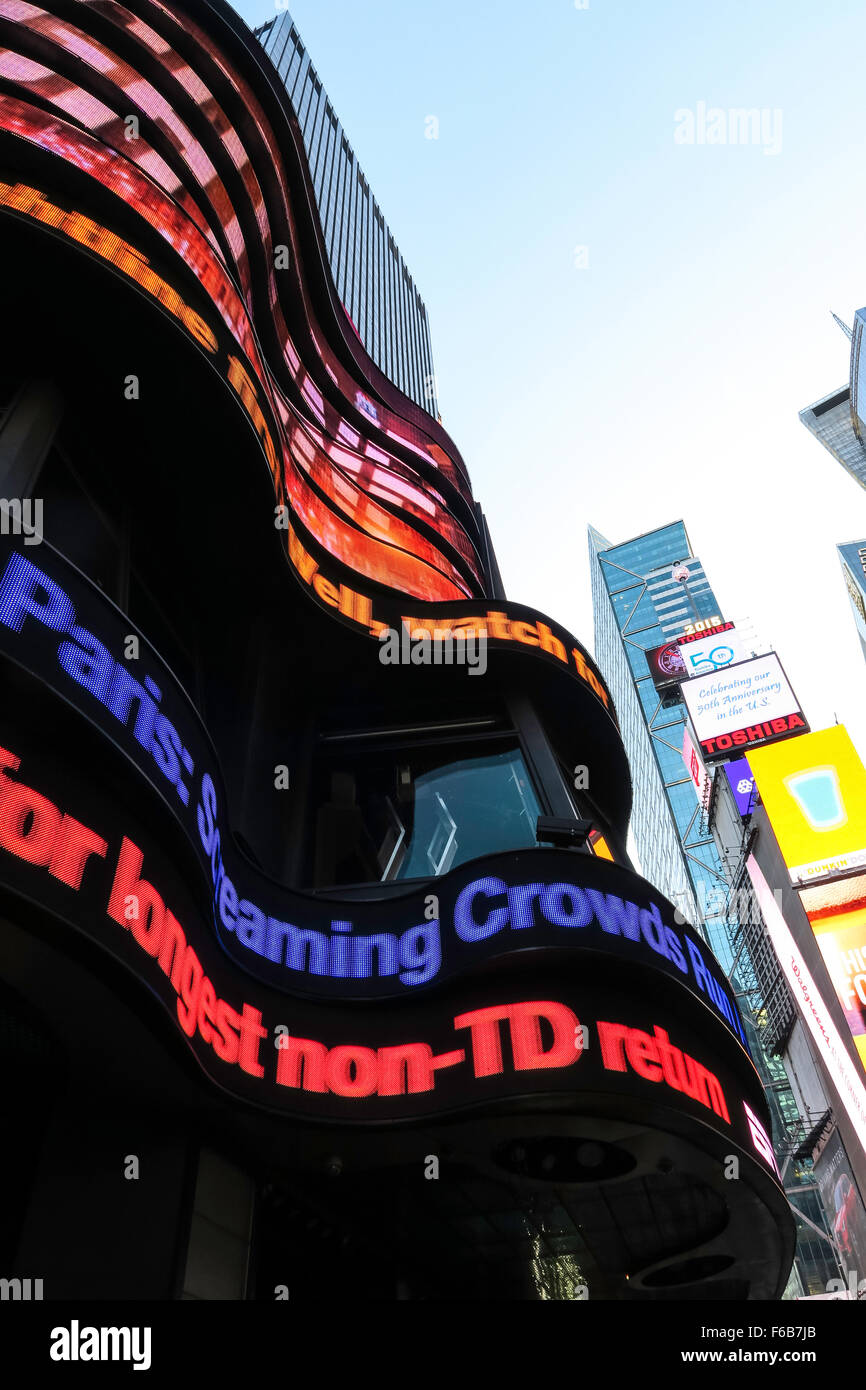 Times Square Advertising and Buildings with ABC Channel 7 Studios in ...