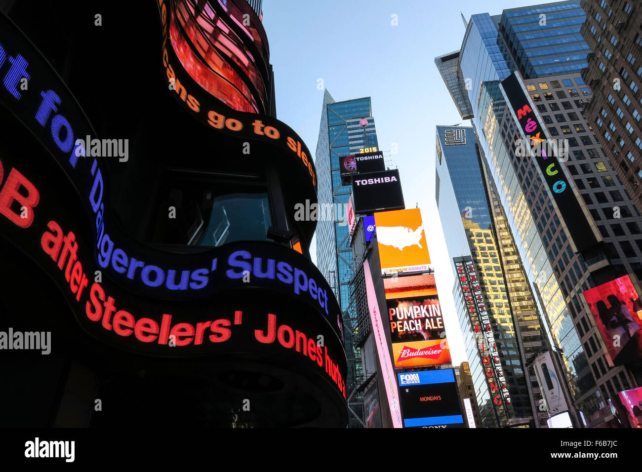 Times Square Advertising and Buildings with ABC Studios in the ...