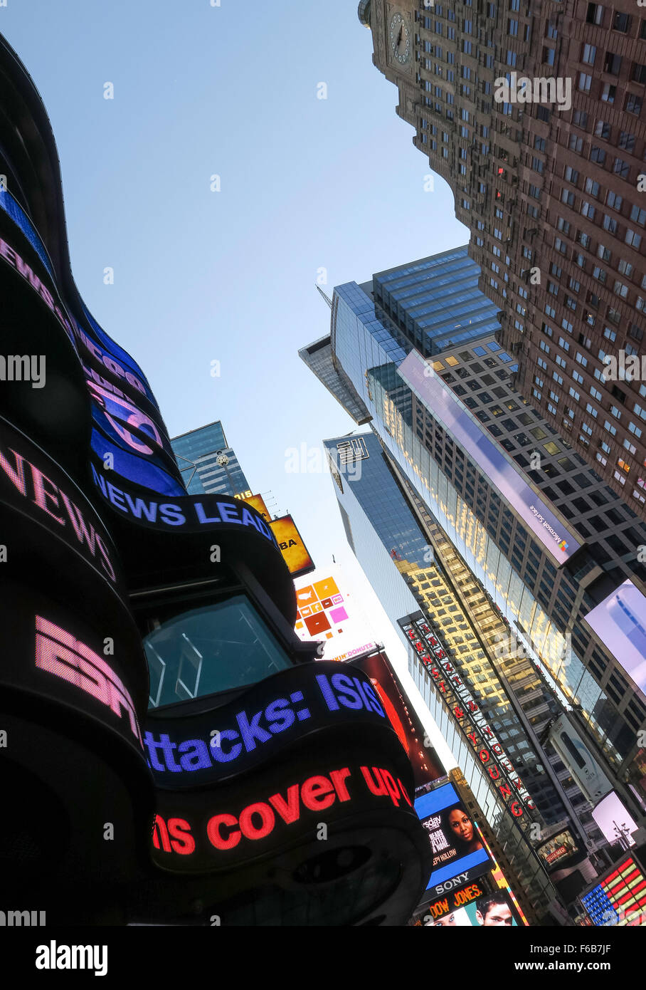Times Square Advertising and Buildings with ABC Studios in the ...