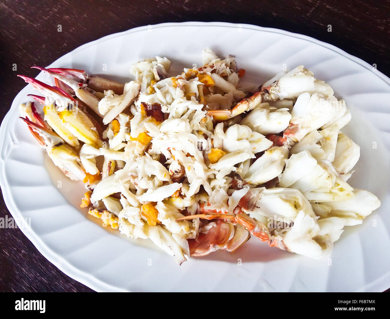 steamed blue crab legs, thai style, seafood Stock Photo - Alamy