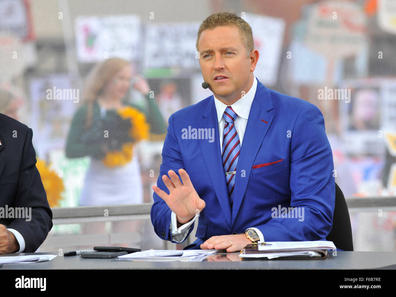 Waco, Texas, USA. 14th Nov, 2015. ESPN college football analyst Kirk ... Waco, Texas, USA. 14th Nov, 2015. ESPN college football analyst Kirk ...