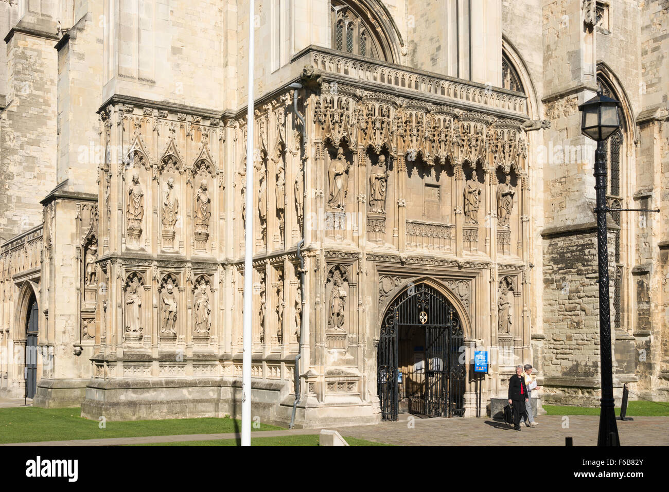 Entrance to Canterbury Cathedral, Canterbury, City of Canterbury, Kent ...