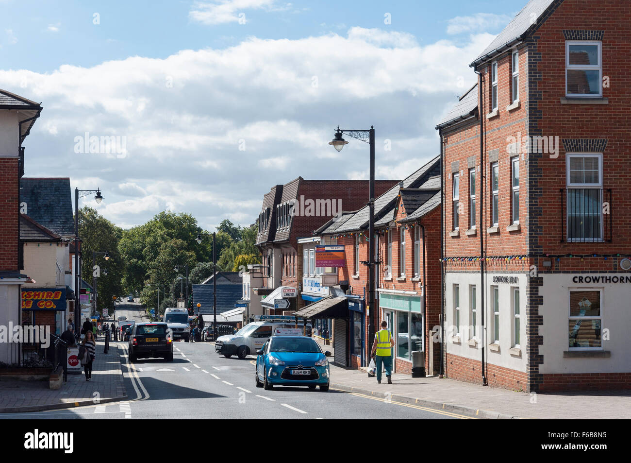 High Street, Crowthorne, Berkshire, England, United Kingdom Stock Photo ...