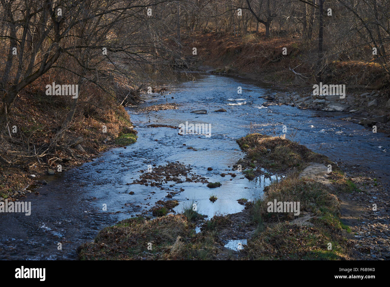 Patapsco River at Mariottsville, Maryland, USA stick season Stock Photo ...