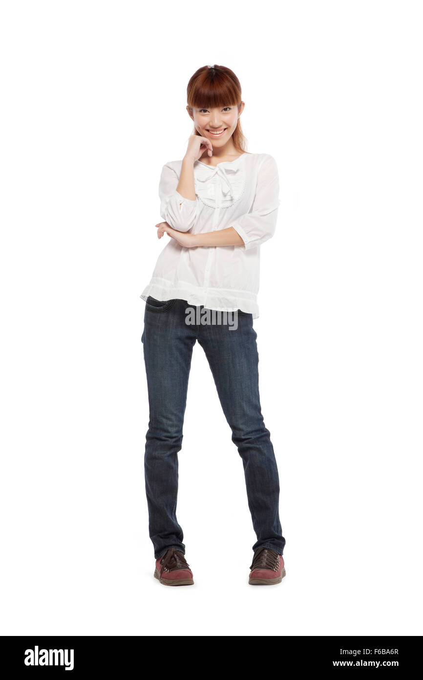 Portrait of a young man mid-air Stock Photo - Alamy