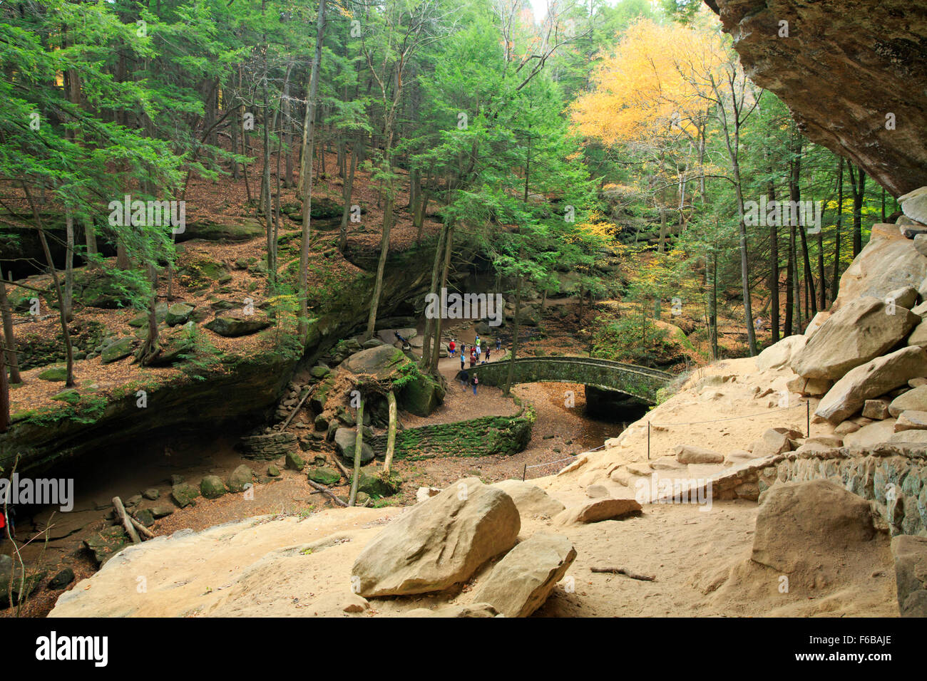 View from Old Man's Cave, Hocking Hills State Park, Ohio, in the Fall ...