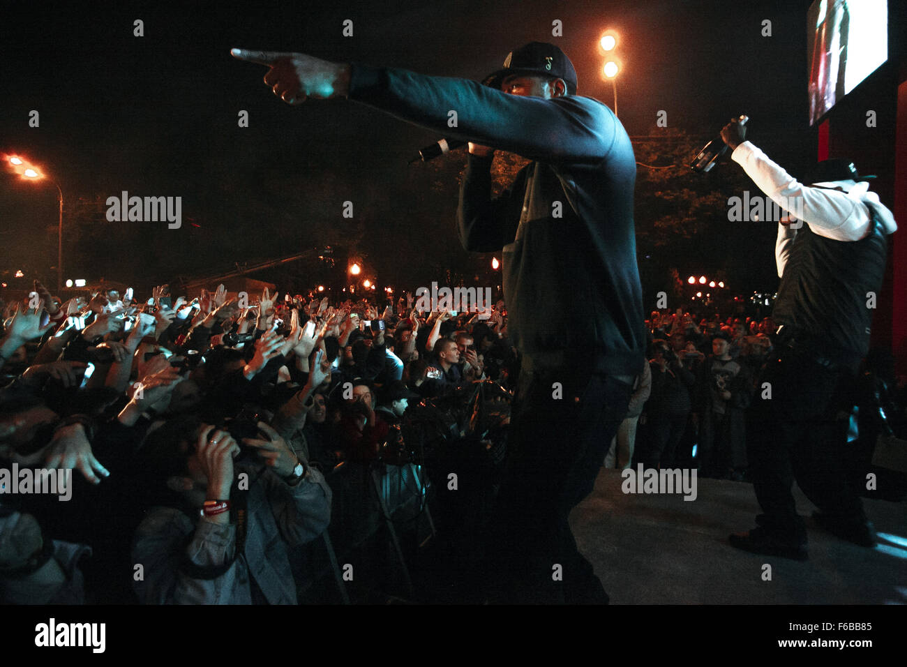 MOSCOW, RUSSIA - 5 SEPTEMBER, 2015 : Clifford Smith known as Method Man from Wu-Tang Clan ...