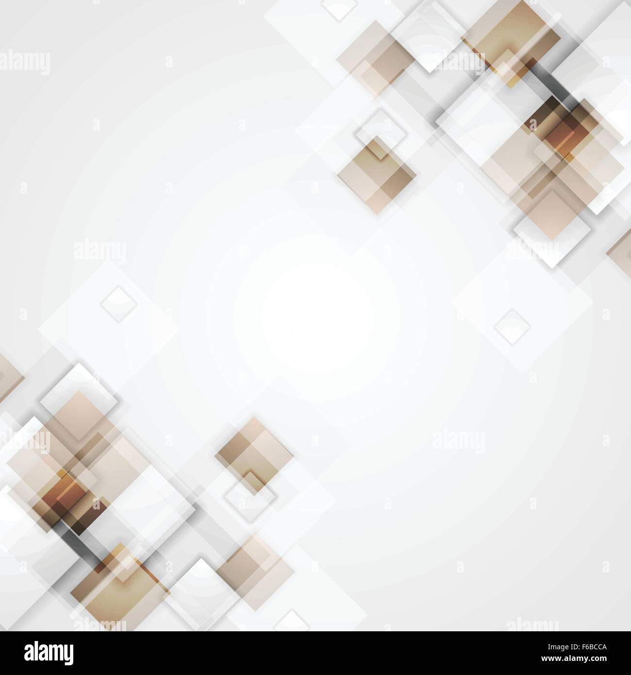 Geometric squares brown tech background. Vector design Stock Vector ...