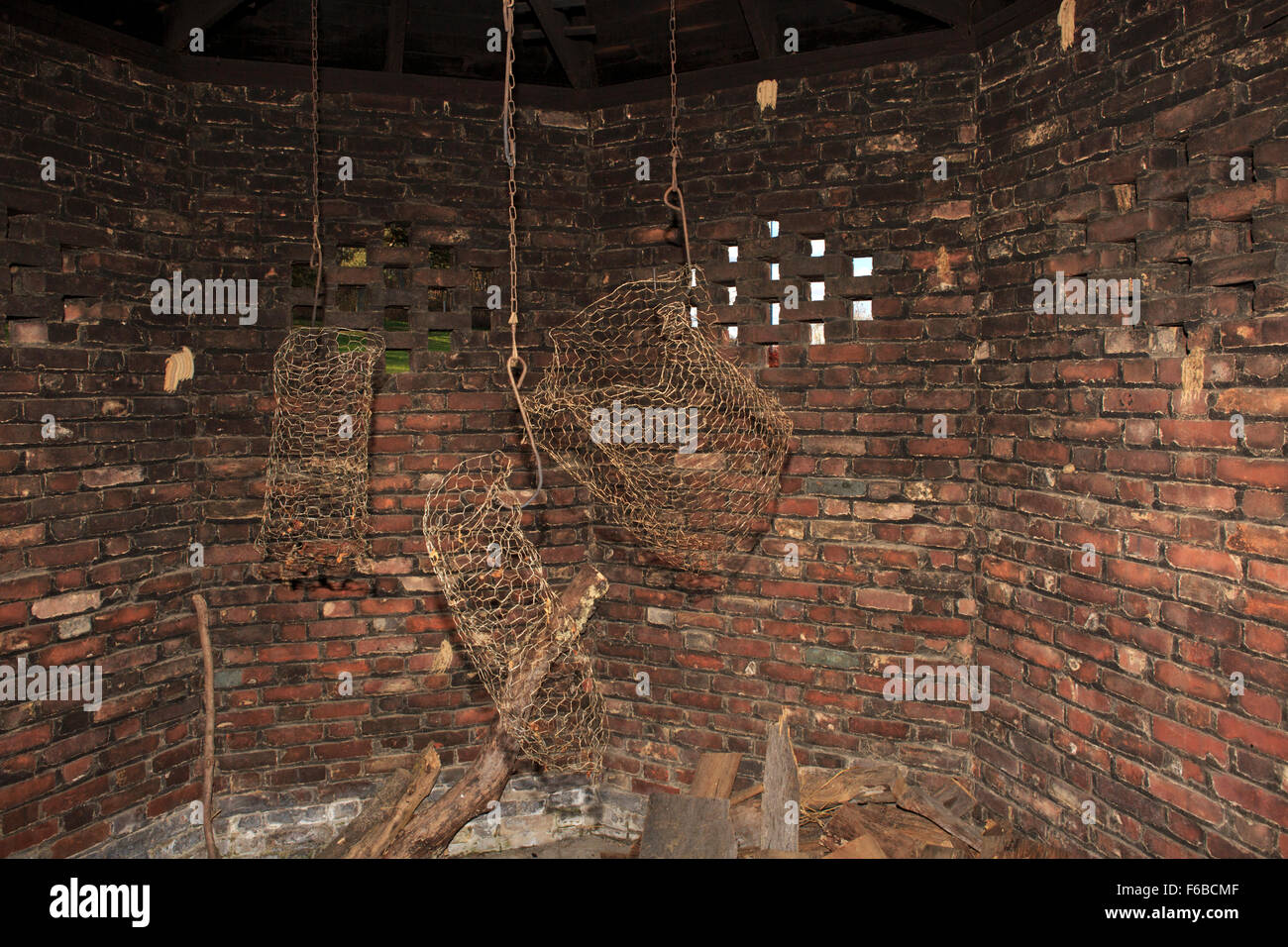 Inside of a smokehouse at Malabar Farm State Park, Ohio Stock Photo - Alamy