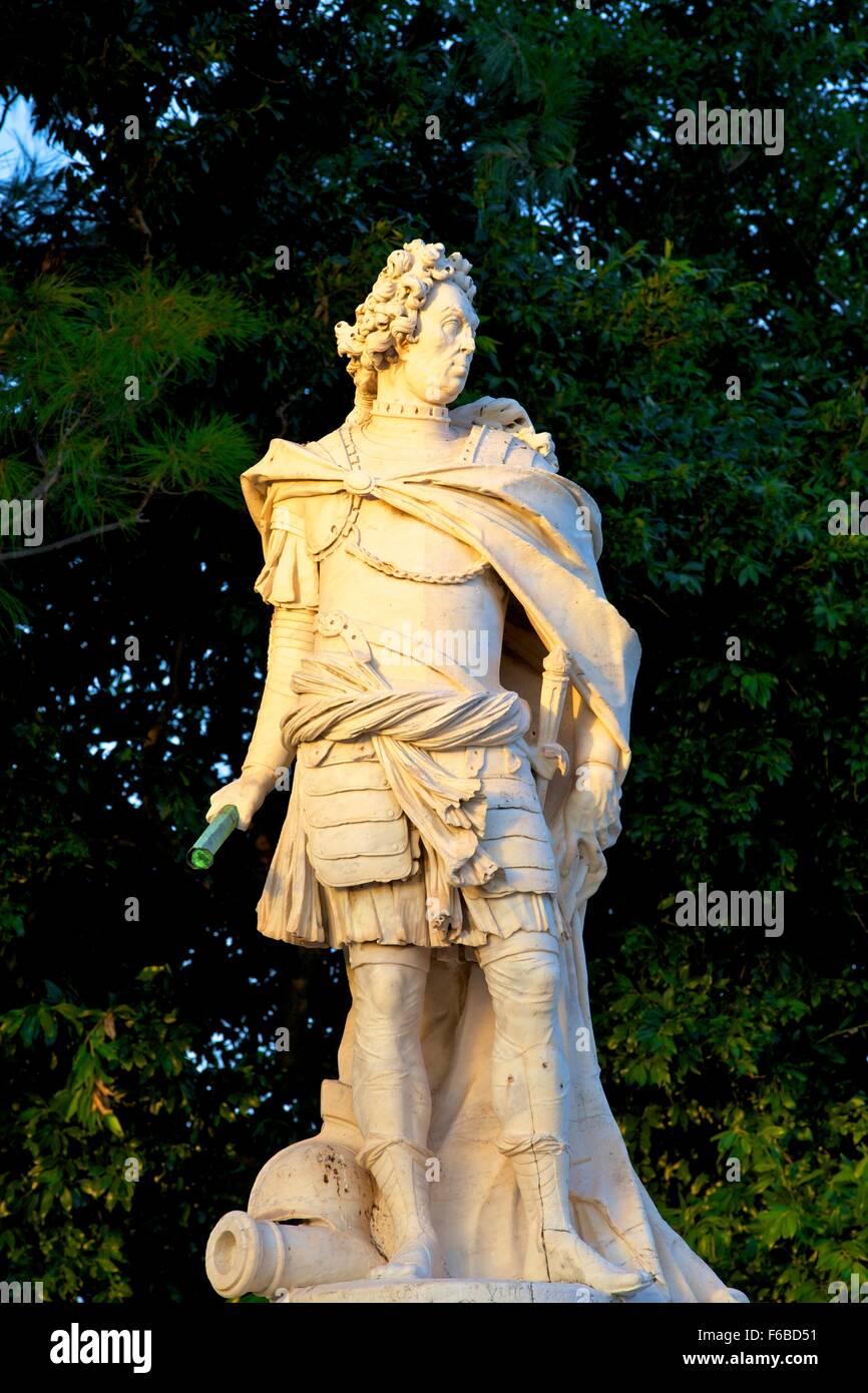 Statue Of Count Matthias Von Der Schulenburg, Corfu Old Town, Corfu ...
