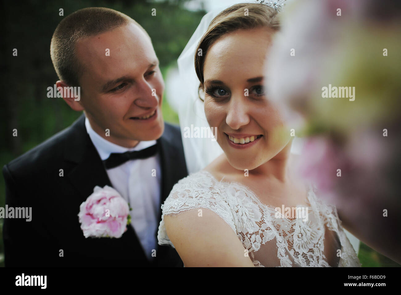 Wedding couple close up Stock Photo - Alamy