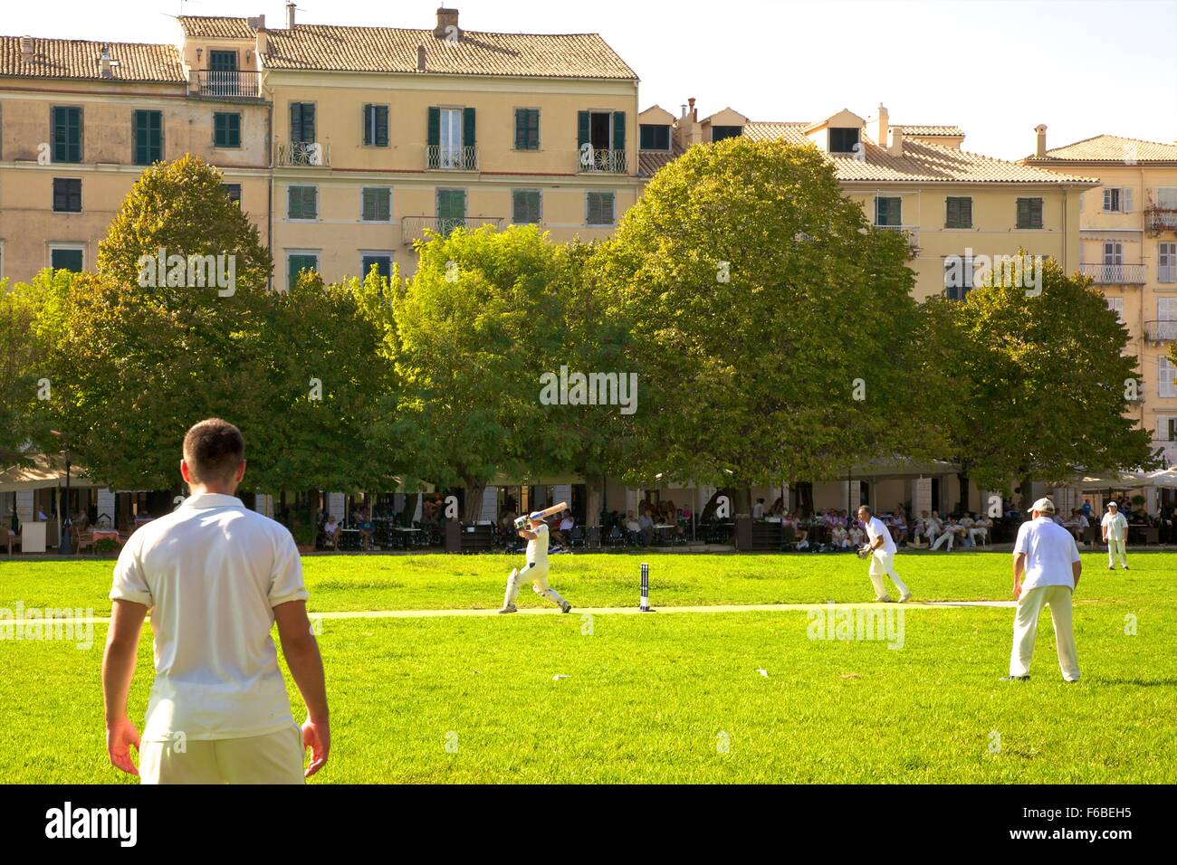Cricket pitch corfu town corfu hi-res stock photography and images - Alamy