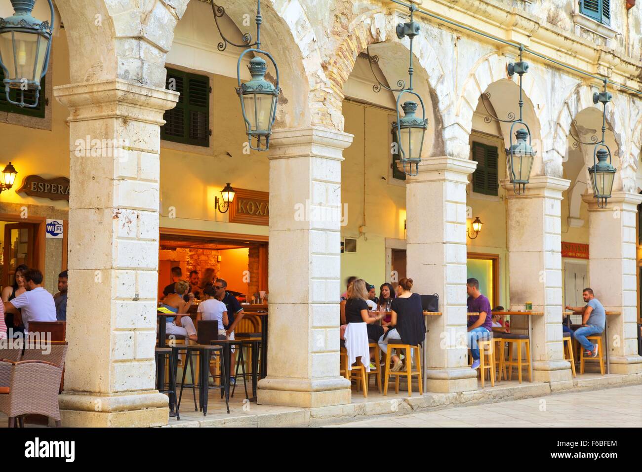 The Liston, Corfu Old Town, Corfu, The Ionian Islands, Greek Islands ...