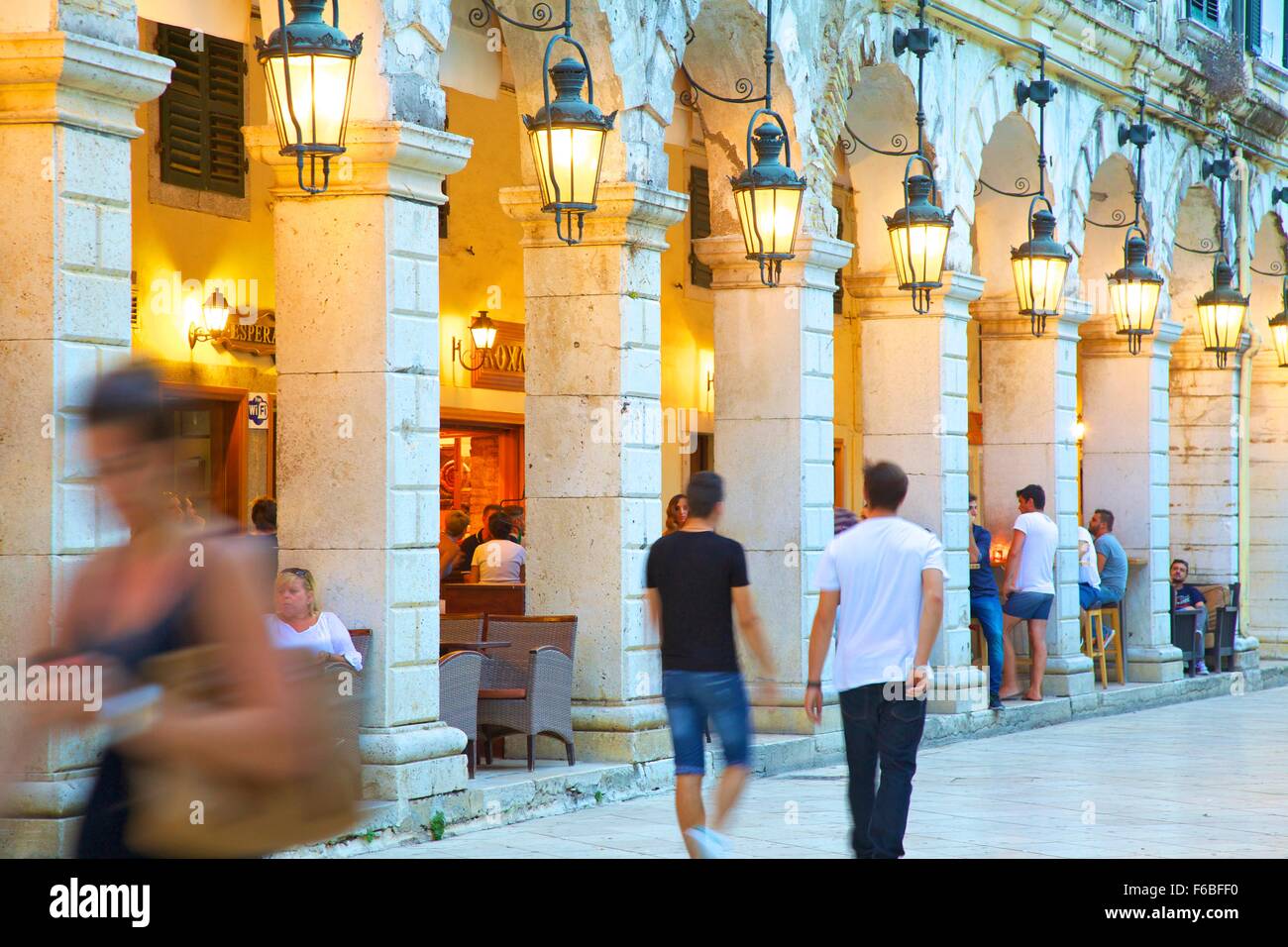 Liston arcade old town corfu hi-res stock photography and images - Alamy