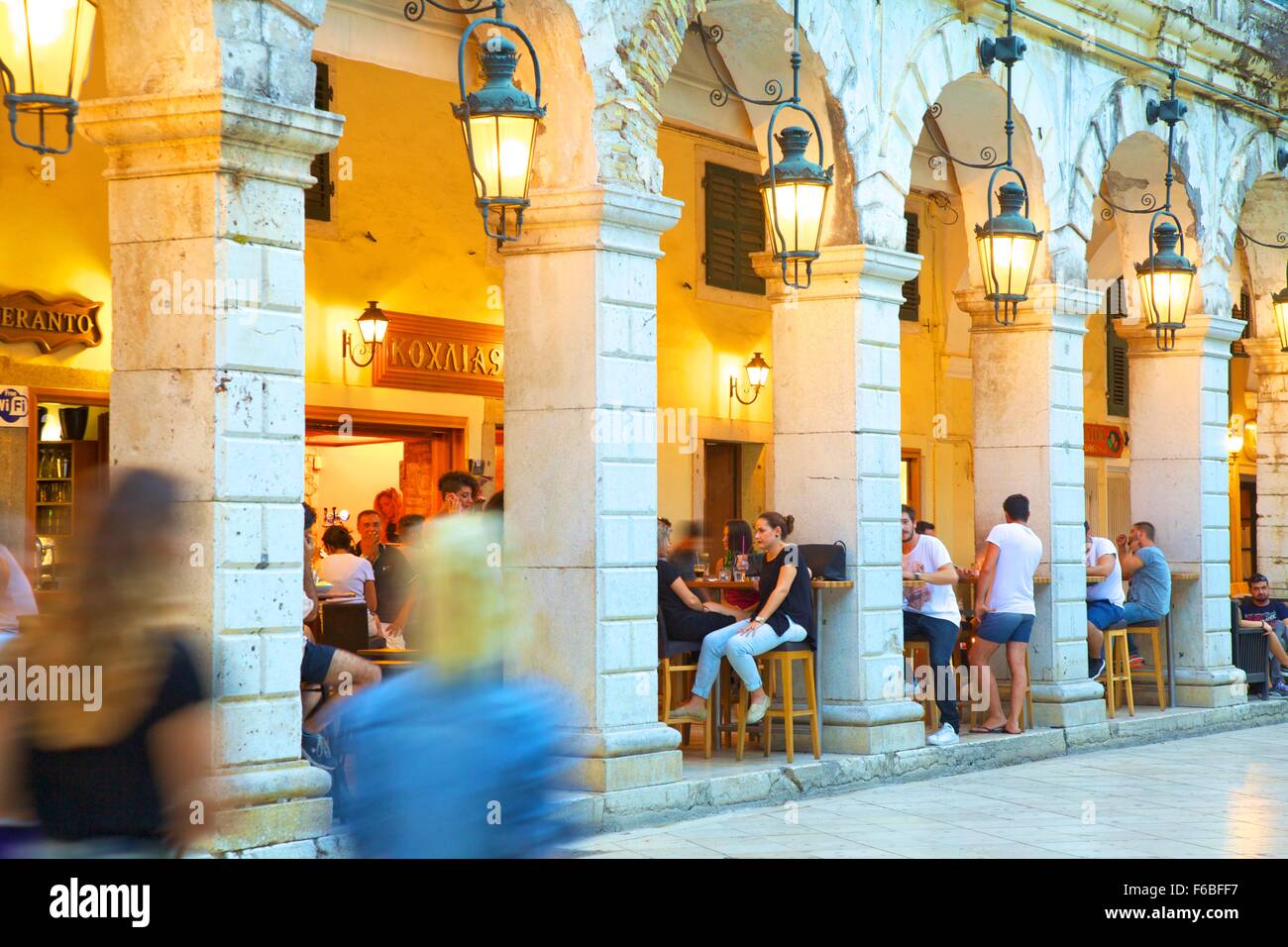 The Liston, Corfu Old Town, Corfu, The Ionian Islands, Greek Islands ...